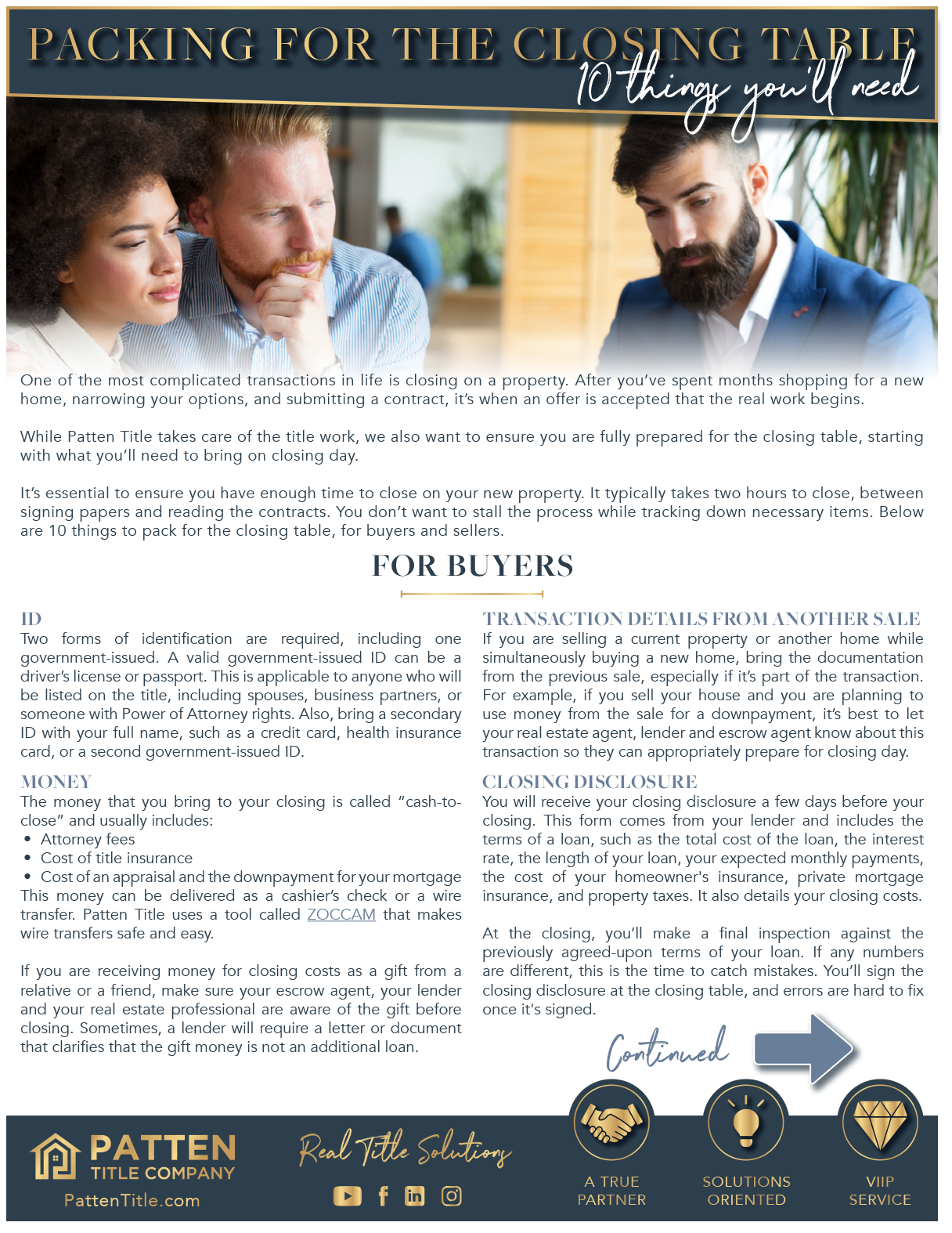Packing for the Closing Table - Patten Title Company