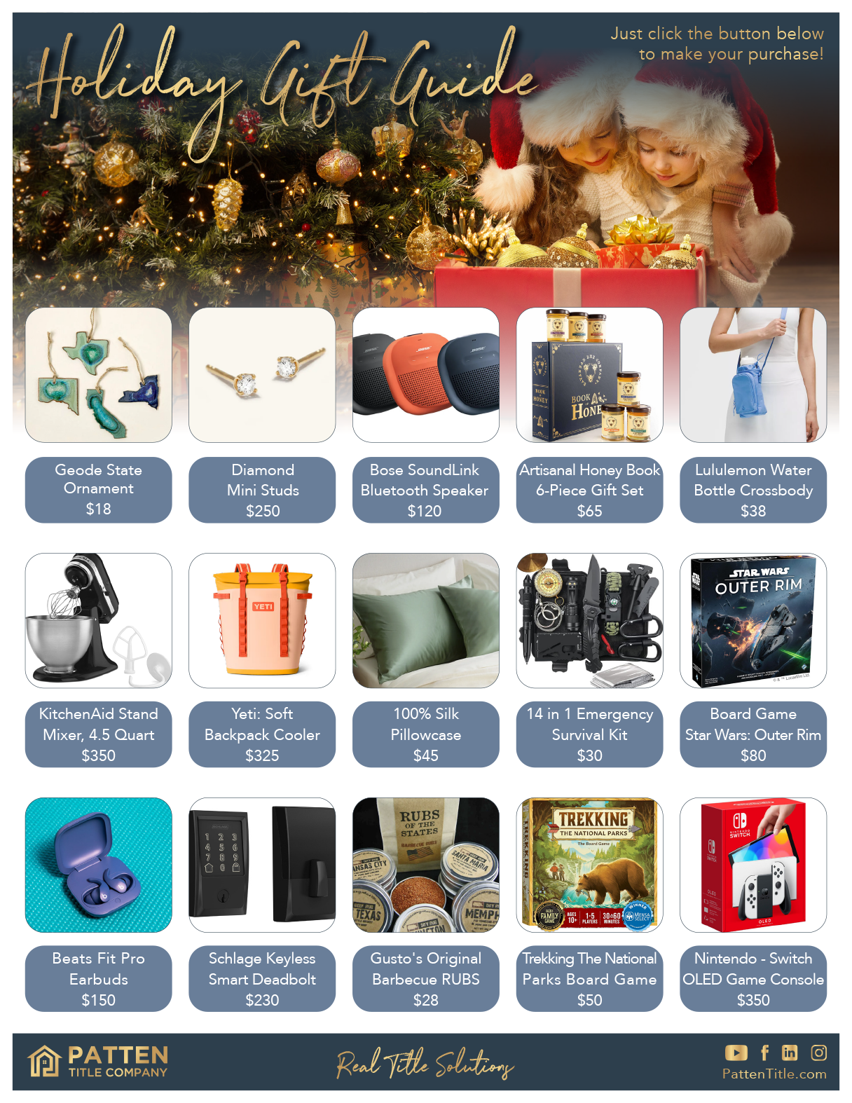 Holiday Shopping Guide - Patten Title Company