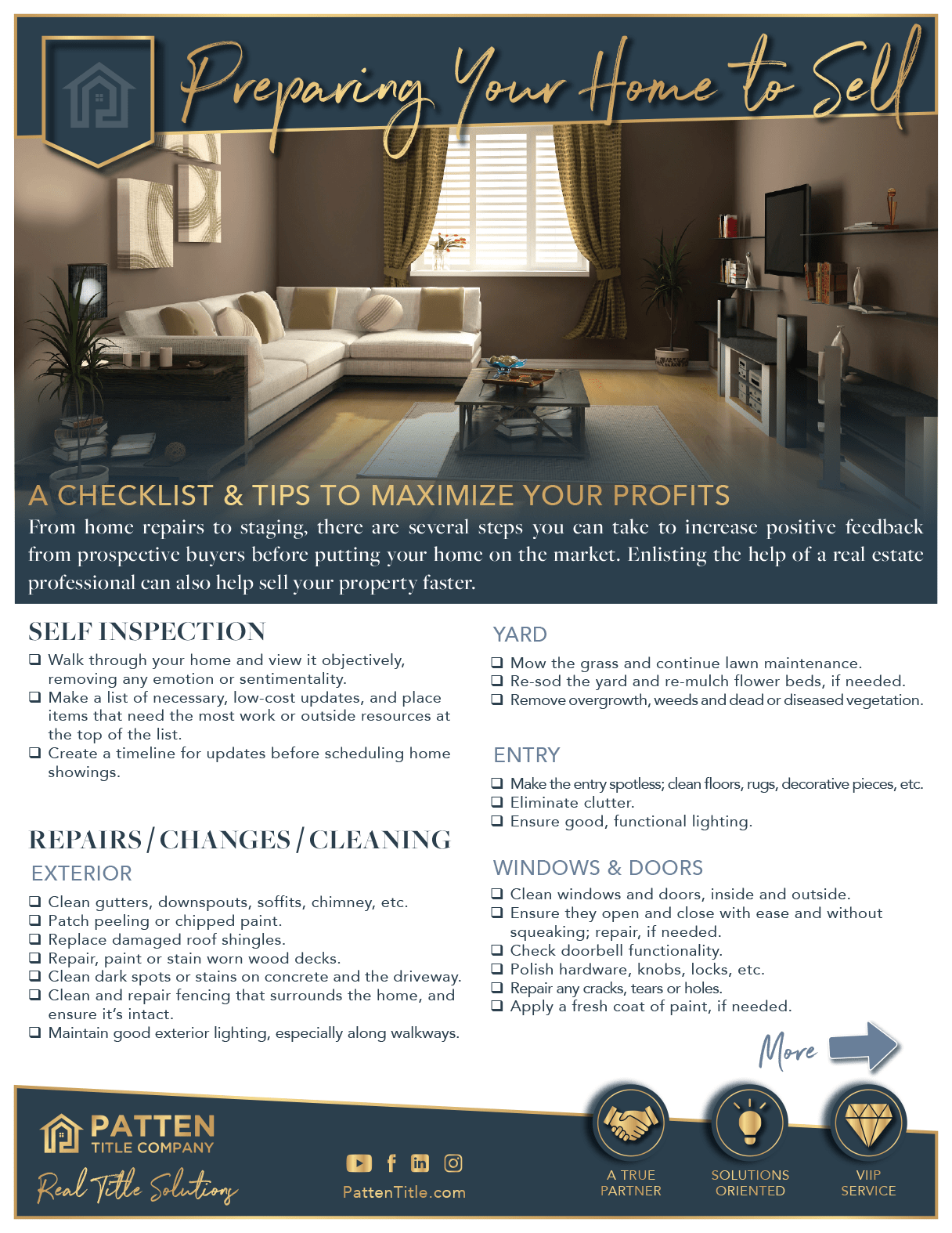 Preparing Your Home to Sell - Patten Title Company