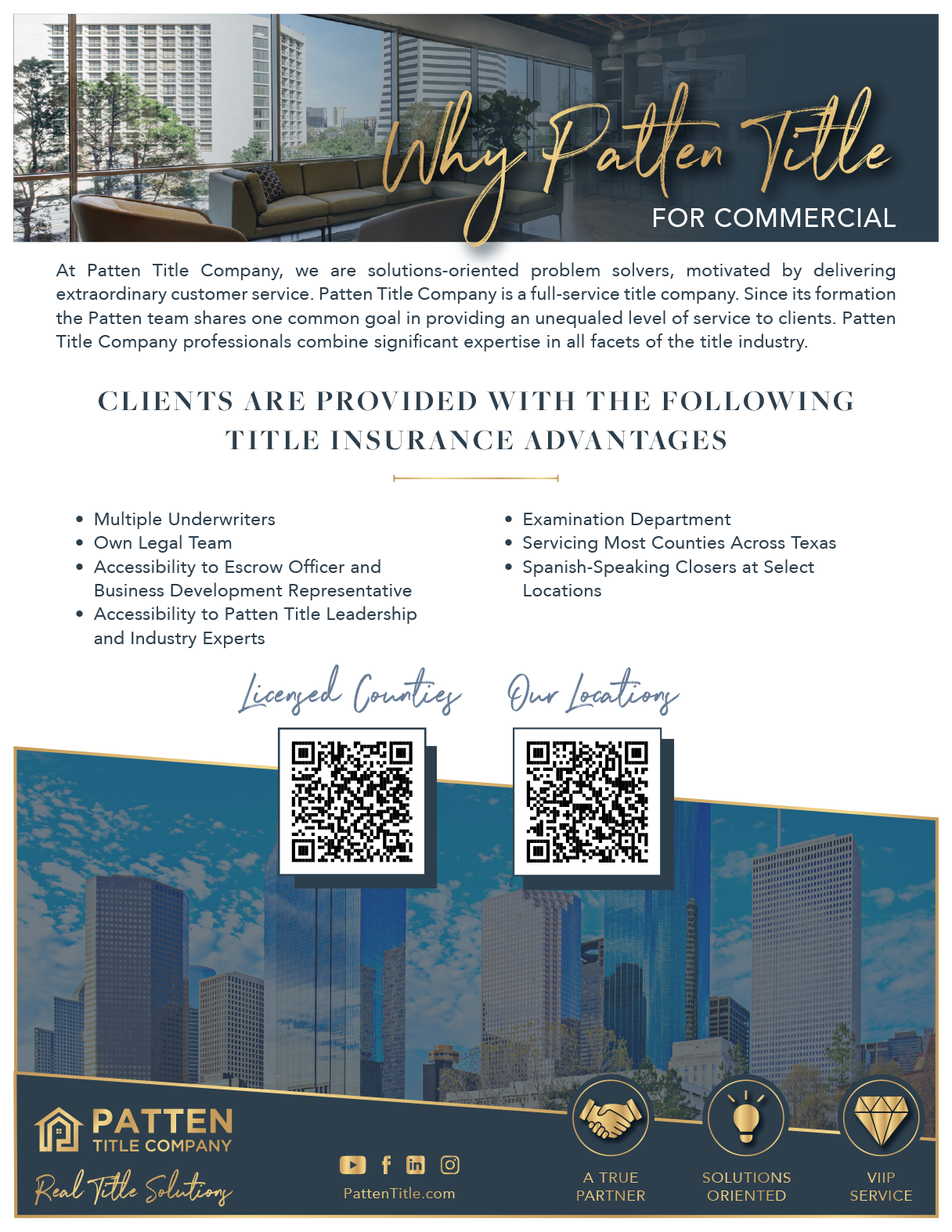 Why Patten Title for Commercial - Patten Title Company