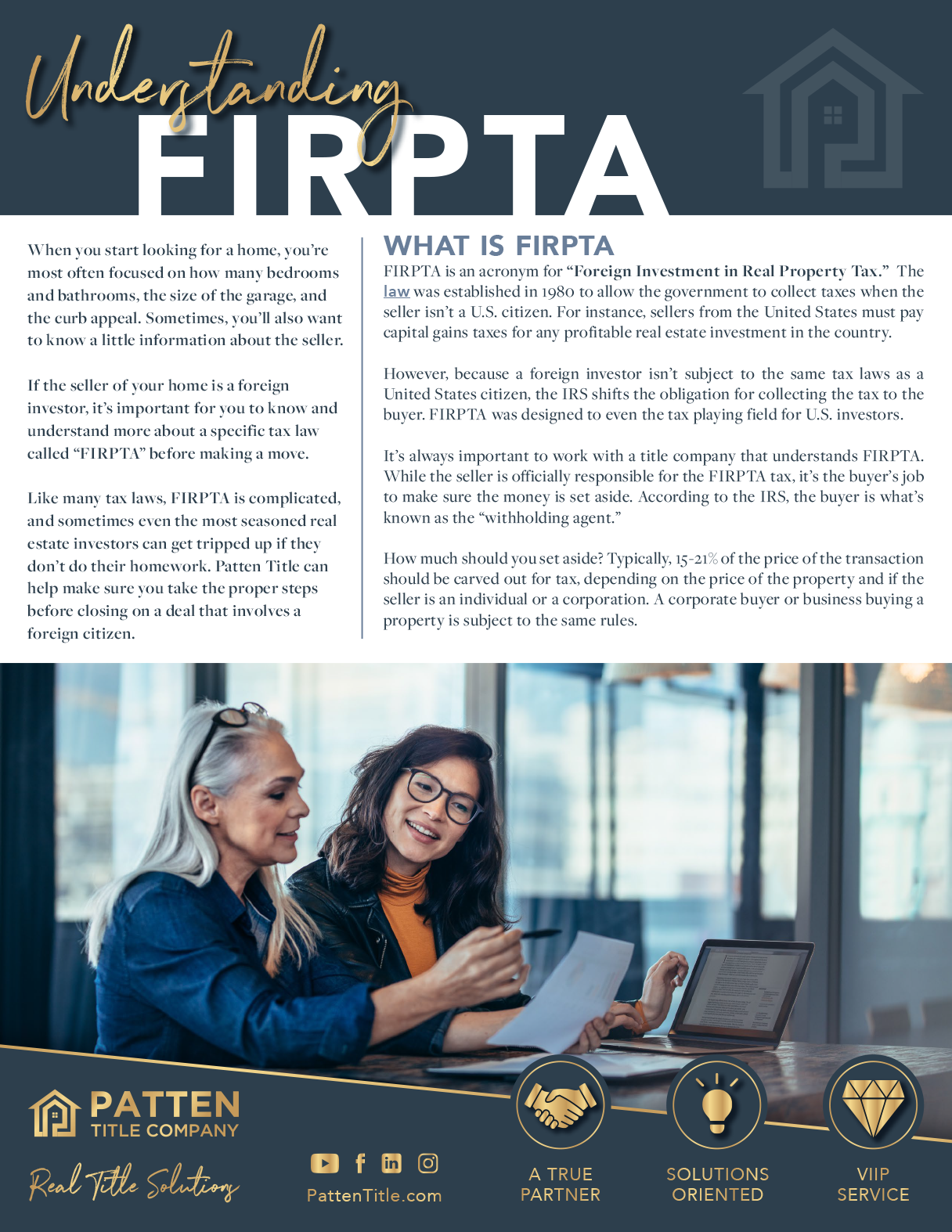 Understanding FIRPTA - Patten Title Company